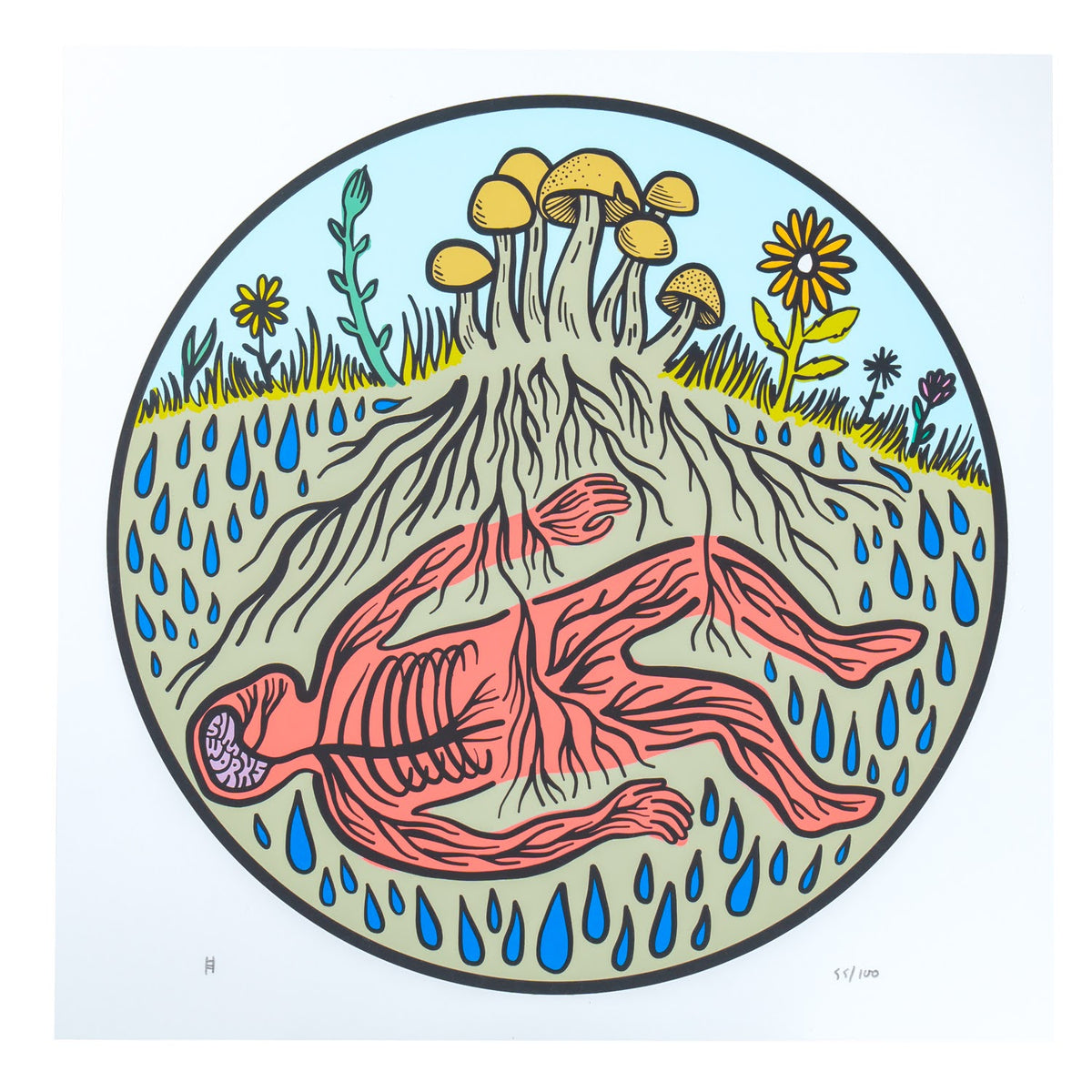 SimWorks Human Mushroom Screen Print by Nicholas Haig-Arack – SimWorks USA